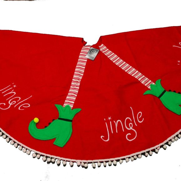 C&F | Holiday | Nwt Jingle Jingle Jingle Elf Legs Christmas Tree Skirt ...